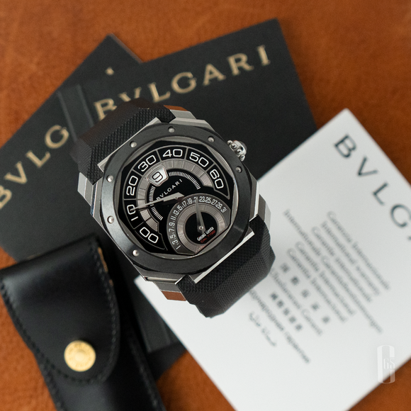 Bulgari | Octo Bi-Retrograde Jumping Hour by Gerald Genta BG043BSCVDBR | Calibre 65 – Calibre 65